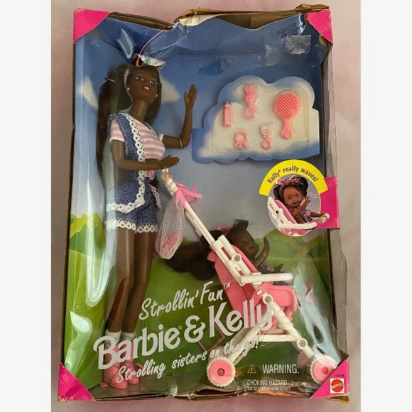 Mattel | Toys | Vintage Strollin Fun Barbie Kelly Dolls Playset 995 ...